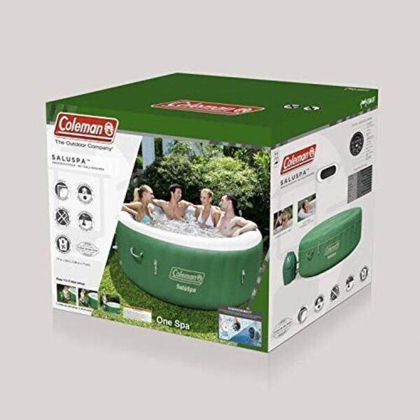 Coleman SaluSpa Inflatable Hot Tub Spa, Green & White – sopiqu